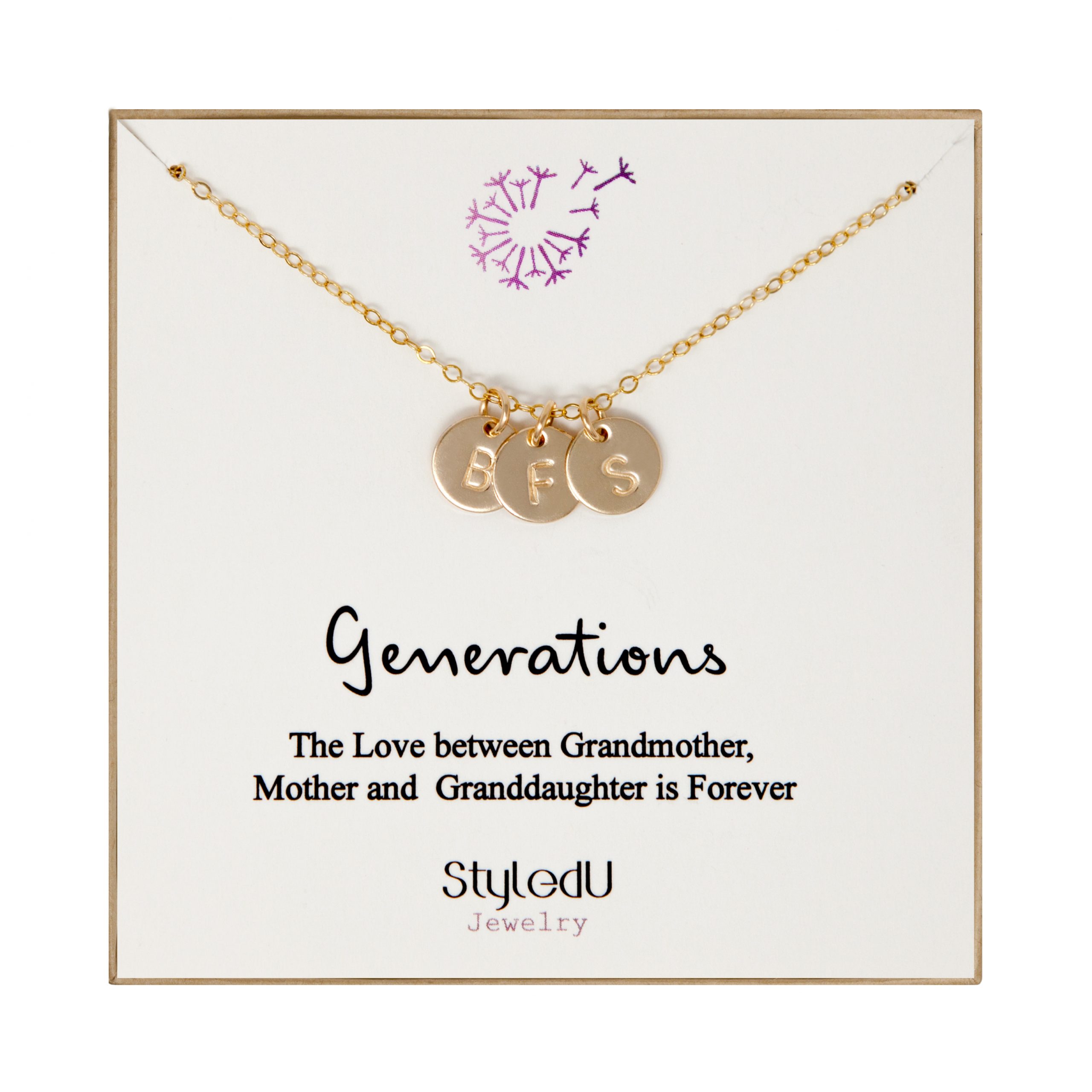 Generations Necklace for Mothers Day Jewelry Gift
